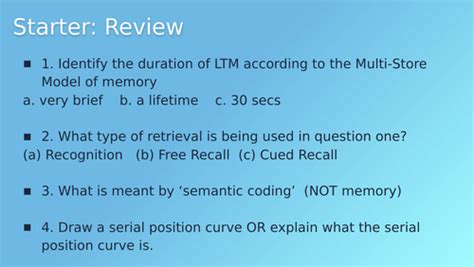 Memory Gcse Psychology Aqa Teaching Resources