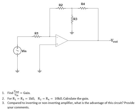 Solved R R SR R Vout Vin Vout Find Gain Vin Chegg Com