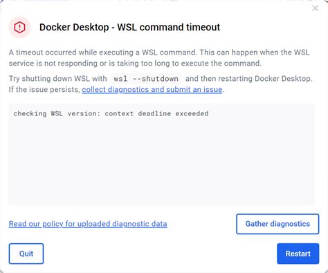 【笔记】docker 运行出现 Checking Wsl Version Context Deadline Exceeded 的处理 Csdn博客