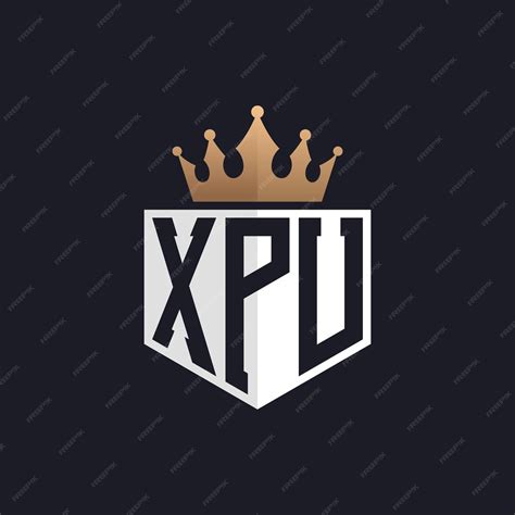 Premium Vector Luxury Xpu Logo With Crown Elegant Initials Xpu Letter Logo For Exclusive