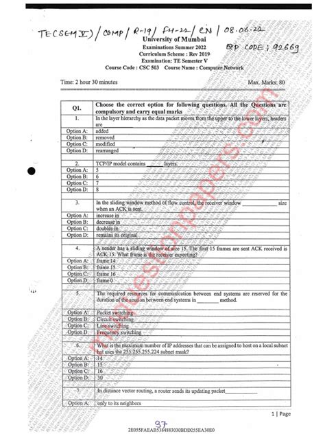 Be Computer Engineering Semester 5 2022 May Computer Networkrev 2019 C