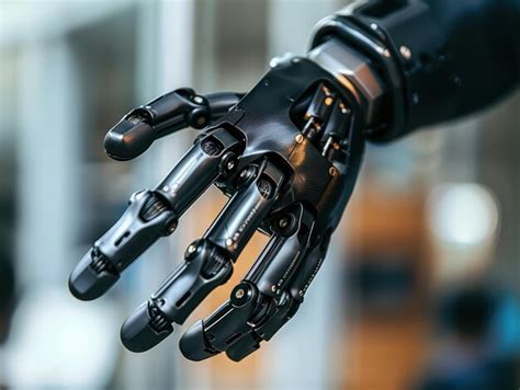 A Person With A Stateoftheart Bionic Arm Performing Precise Tasks Showcasing Advanced Robotics