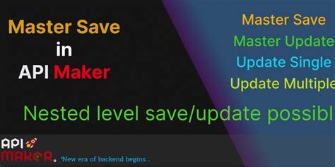 🚀 Api Maker Master Save Update Save Single Or Multiple Api Records Dev Community