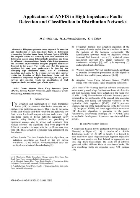Pdf An Artificial Intelligence Based Approach For High Impedance Faults Analysis In