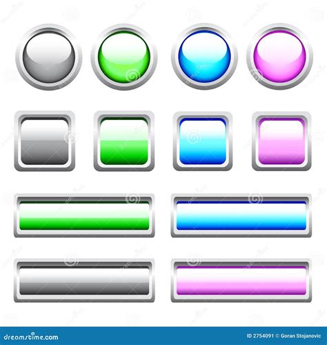 vector glossy web buttons stock vector illustration of light 2754091