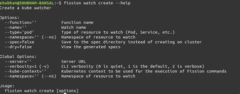 N Flag Throwing An Error For Kubewatcher · Issue 2595 · Fission