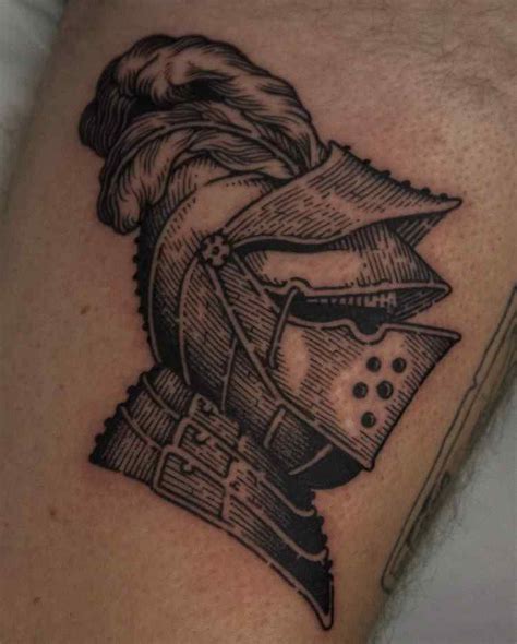 Knight Helmet Tattoo Designs