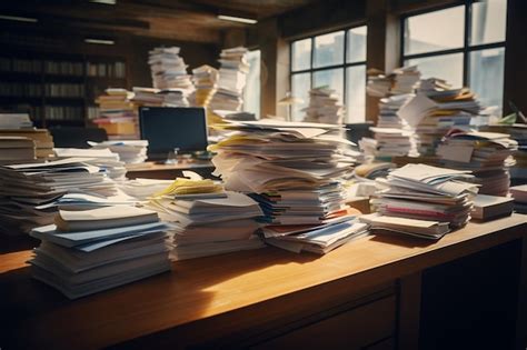 Premium Ai Image Chaotic Workspace Ai