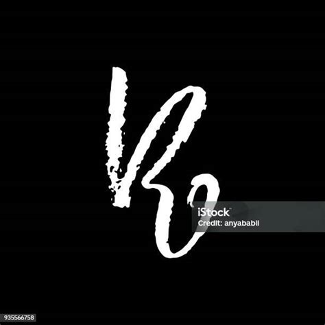 R Handwritten 드라이 브러쉬에 의해 편지 거친 스트로크 글꼴 질감 벡터 일러스트입니다 그런 지 스타일 우아한 알파벳 거친에 대한 스톡 벡터 아트 및 기타 이미지
