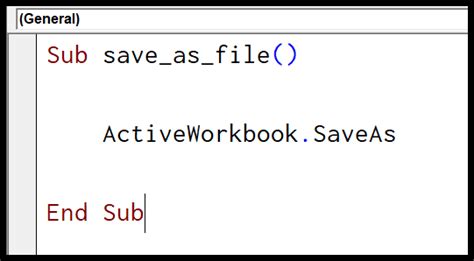 Vba Save Workbook Excel File
