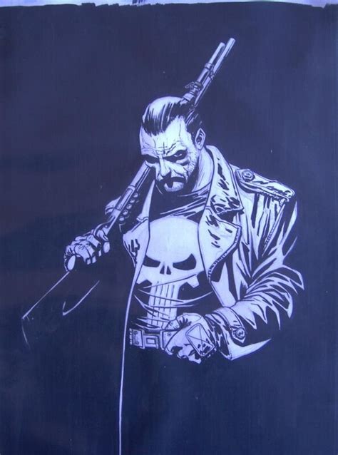 Punisher By Leandro Fernandez Original Illustration