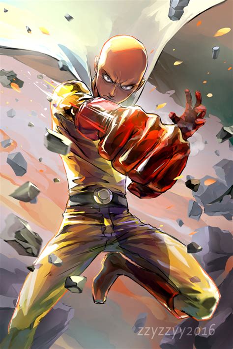 Saitama One Punch Man Mobile Wallpaper By Zzyzzyy Zerochan Anime Image Board