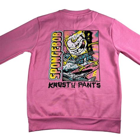 Spongebob Squarepants Krusty Pants Pink Sweater Jumpe… Gem