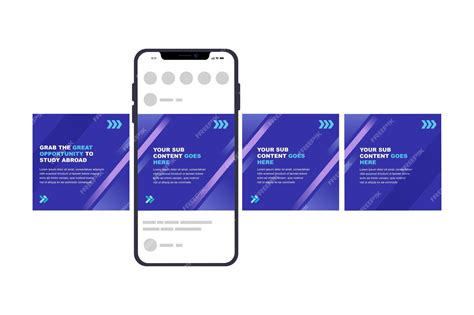 Premium Vector Set Of Instagram Carousel Post Editable Social Media Instagram Carousel Post