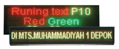 Running Text Display Digital Moving Sign Singlergb Color Bergaransi