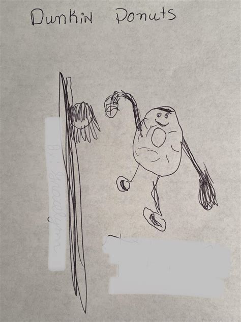 My Son Said He Wanted Dunkin Donuts My Babe Drew Him This Picture OC R MadeMeSmile