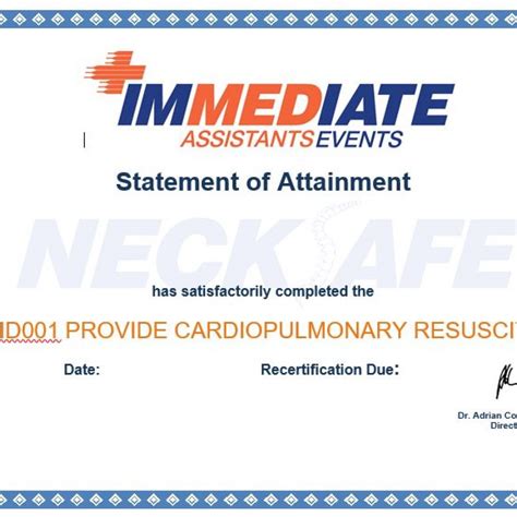 CPR Online Certificate NeckSafe
