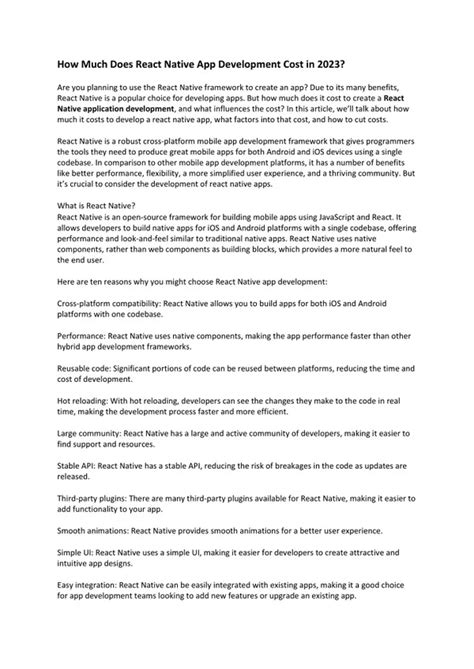 Ppt How Much Does React Native App Development Cost In 2023 Powerpoint Presentation Id 12281713