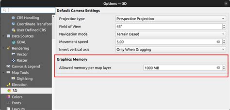 Allow Gpu Memory Limit Configuration Show A Warning When Limit Got Hit Request In Qgis