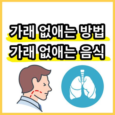 가래 없애는 방법과 가래 없애는 음식 알아보기