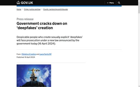 A Bill To Ban The Creation Of Sexually Explicit Deepfake Images Without