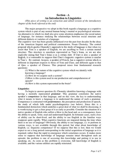 Linguistics Pdf Lexicon Phrase