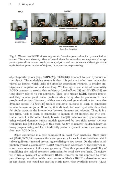 Learning Dynamic View Synthesis With Few Rgbd Cameras Deepai