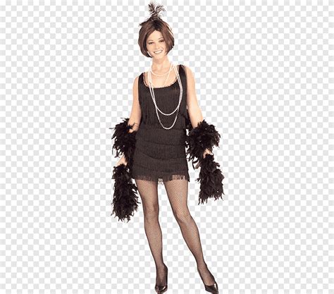 1920 년대 플래퍼 코스튬 파티 드레스 드레스 할로윈 의상 의상 파티 Png Pngegg