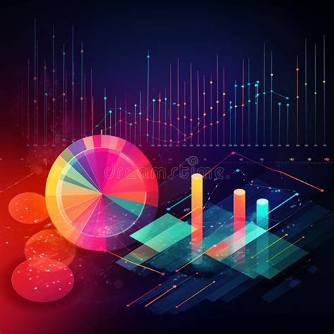 Data Visualization Charts Diagrams Vibrantly Illustration With
