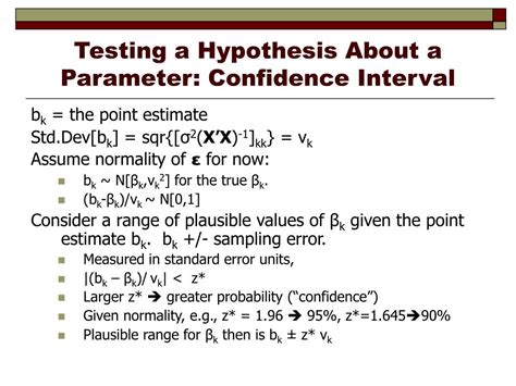 Ppt Hypothesis Testing In The Linear Regression Model Powerpoint
