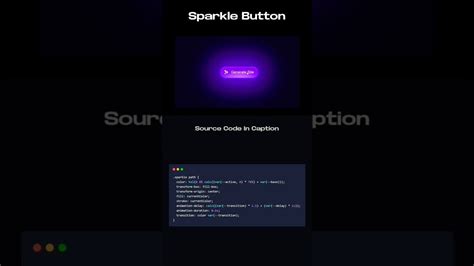 Sparkle Button Css Coding Htmlcss Webdesign Css Code Html Codinglanguage Youtube