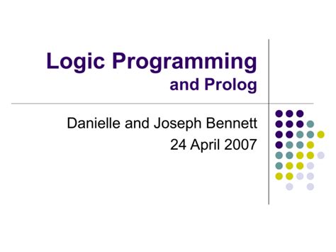 logic programming and prolog