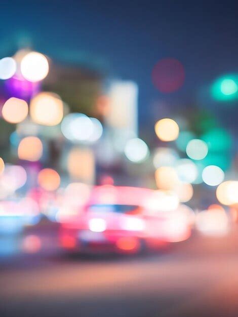 Blurred City Lights Background Premium Ai Generated Image