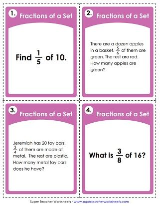Fractional Parts Of Sets Worksheets Worksheets Library