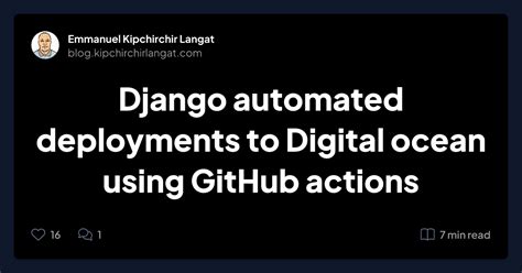 Deploy Django To Digital Ocean Droplet Using Github Actions