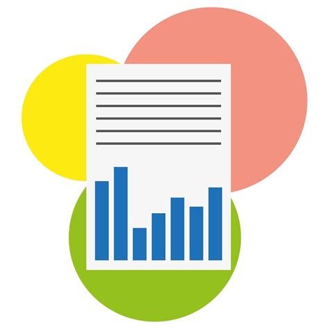 Premium Vector Form With A Graph On A Background Of Colored Circles Vector Illustration Eps 10