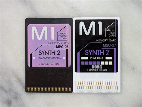 Korg M1 Synth 2 Mpc 07 Rom Memory Cards Reverb