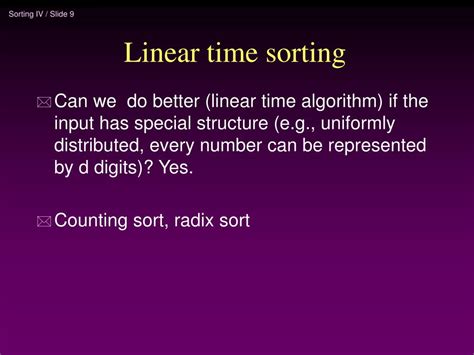 Ppt Lower Bound For Sorting Radix Sort Powerpoint Presentation Free Download Id5769721