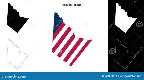 Map Of Reeves County In Texas State On White Background Single County Map Highlighted By Black