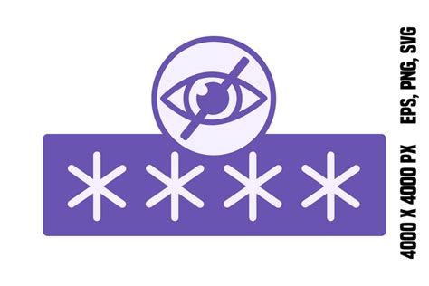 Colored Hidden Password Icon
