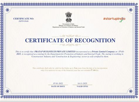 Anuj Pratap Singh On Linkedin We Are Now Officially Recognized As A Startup 🙏 17 Comments