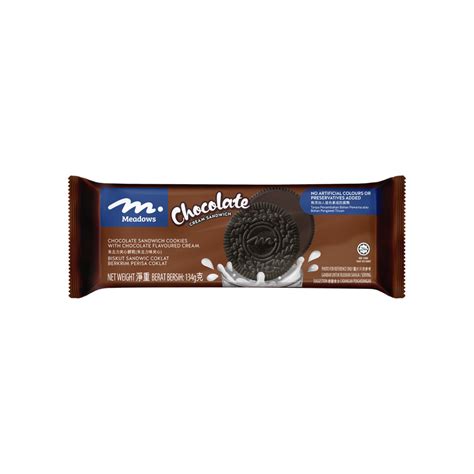 Chocolate Sandwich Cookies With Chocolate Flavoured Cream Silver
