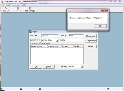 SAP B1 Datatransfer Workbench Error SAP Community