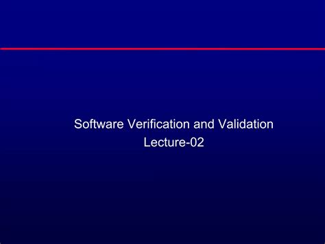 Softwareverificationandvalidationppt