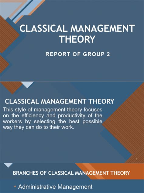 Classical Management Theory Pdf