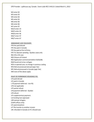 GCMS CAIPS Codes PDF Graduation Personal Celebrations Life Events