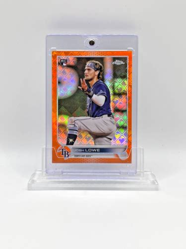 Josh Lowe 2022 Topps Chrome Rare 25 Orange Logofractor Refractor