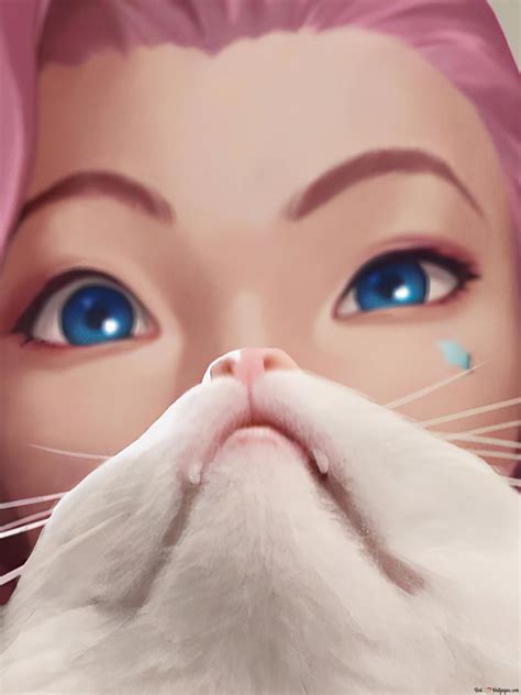 K Da Seraphine Selfie With Cat League Of Legends Lol K Wallpaper Download
