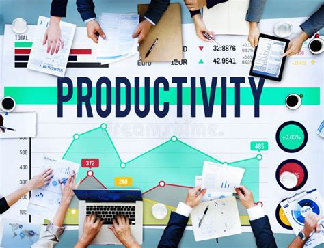 Productivity Efficiency Figures Work Flow Concept Stock Image Image