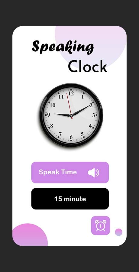 Speaking Clock Live Wallpaper Digital And Analog Set Alarm Reminder Timer Voice